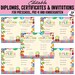 Editable Preschool, Pre-k, and Kindergarten Diplomas, Certificates, and ...