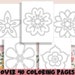 Flower Mandalas Coloring Book, 40 Printable Simple Spring Flower ...