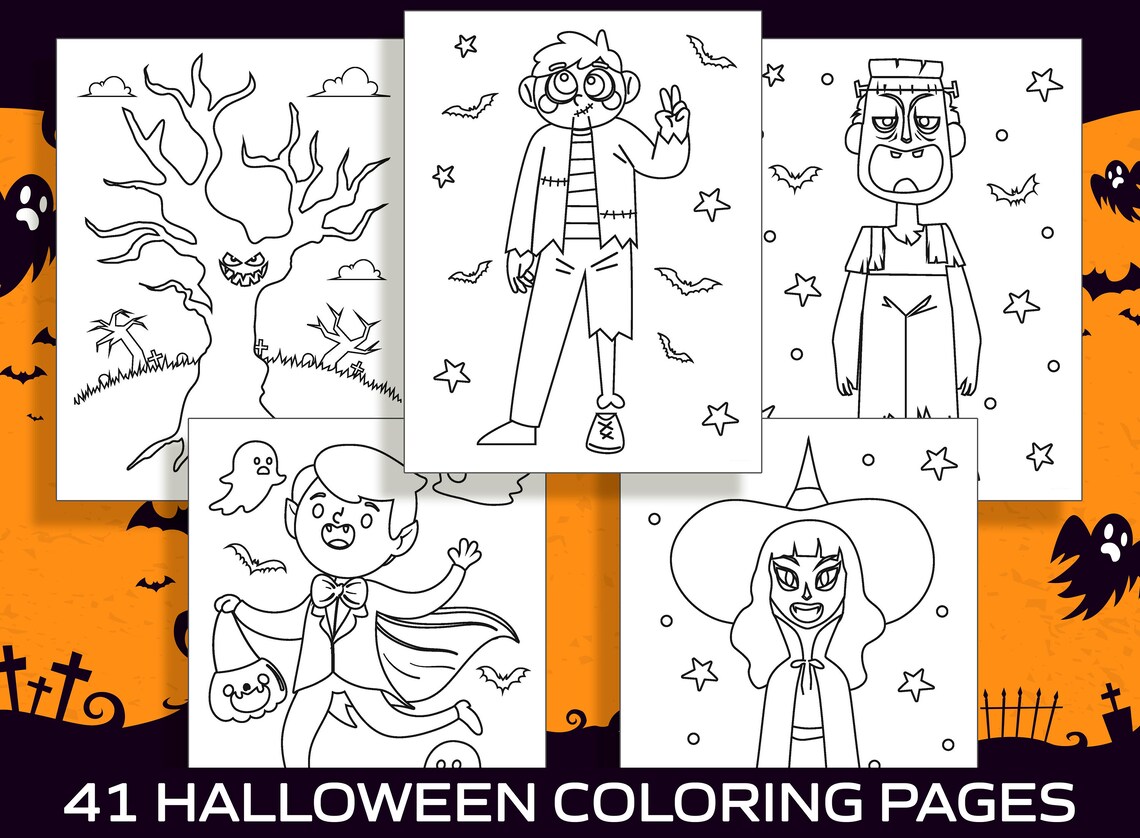 New Fun Halloween Coloring Pages: Over 41 Printable Pages for Kids ...
