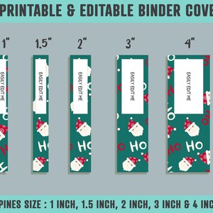 Christmas Pattern Binder Cover, 10 Printable & Editable Binder Covers ...