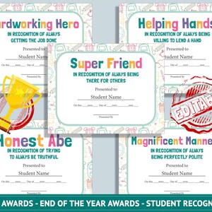 Editable Star Student Certificate, Annual Awards, End of School Year ...
