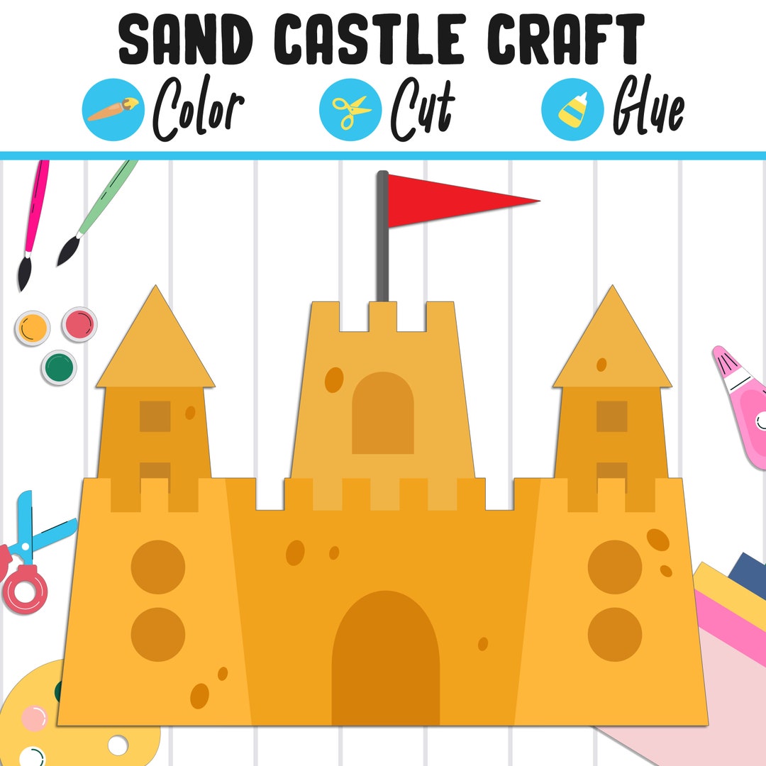 Sandcastle Shapes, Build a Sandcastle: Summer Craft Activity for Kids ...