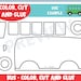 Bus Craft Activity Color, Cut, and Glue for Prek to 2nd Grade, PDF File ...