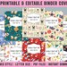 Insects and Flowers Binder Cover, 10 Printable & Editable Binder Covers ...