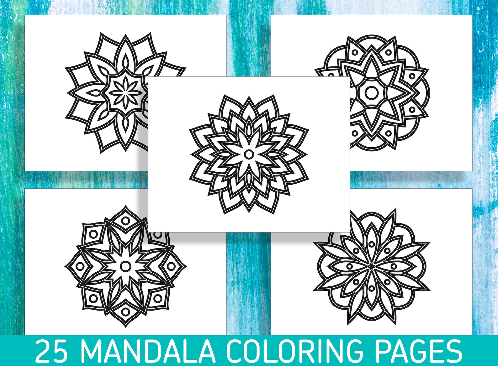 Simple Mandalas Coloring Pages: 25 Fun Activity Sheets for Kindergarten ...