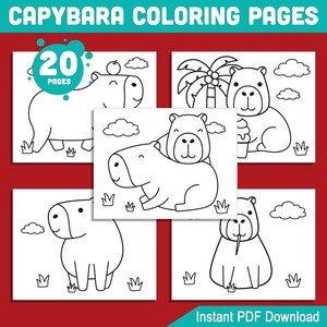 20 Fun Capybara Coloring Pages for Kids – Perfect for Preschool ...