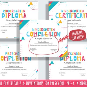 Modern-themed Preschool and Kindergarten End-of-year Celebration Kit ...