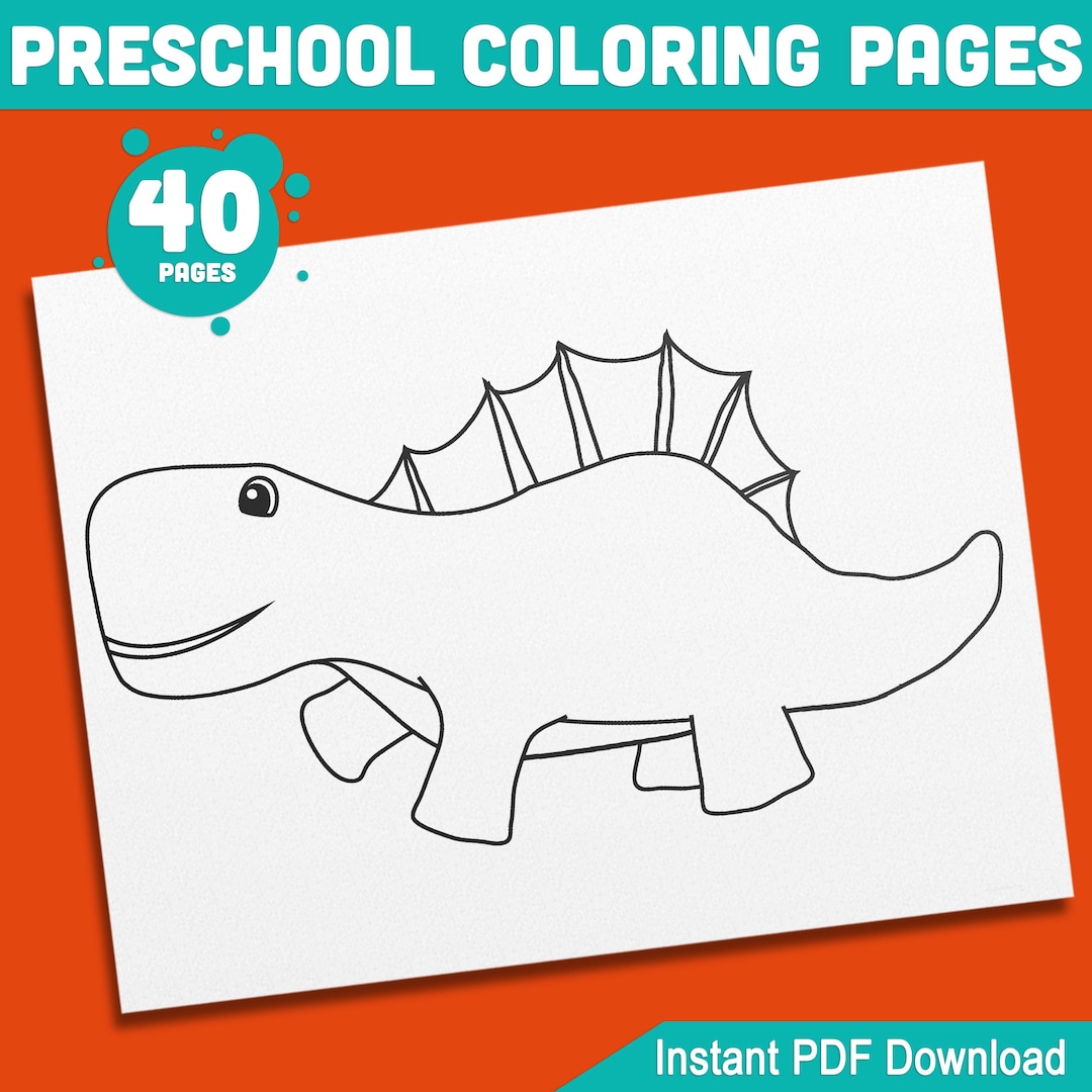 40 Preschool Coloring Pages: Fun Activity Book for Kids, Toddlers ...