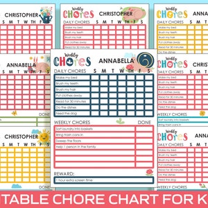 Get Organized This Spring With a Printable and Editable Chore Chart for ...