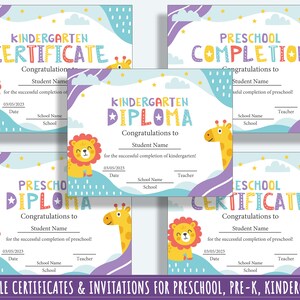 37 Pages of Editable Diploma, Certificate, and Invitation Templates for ...
