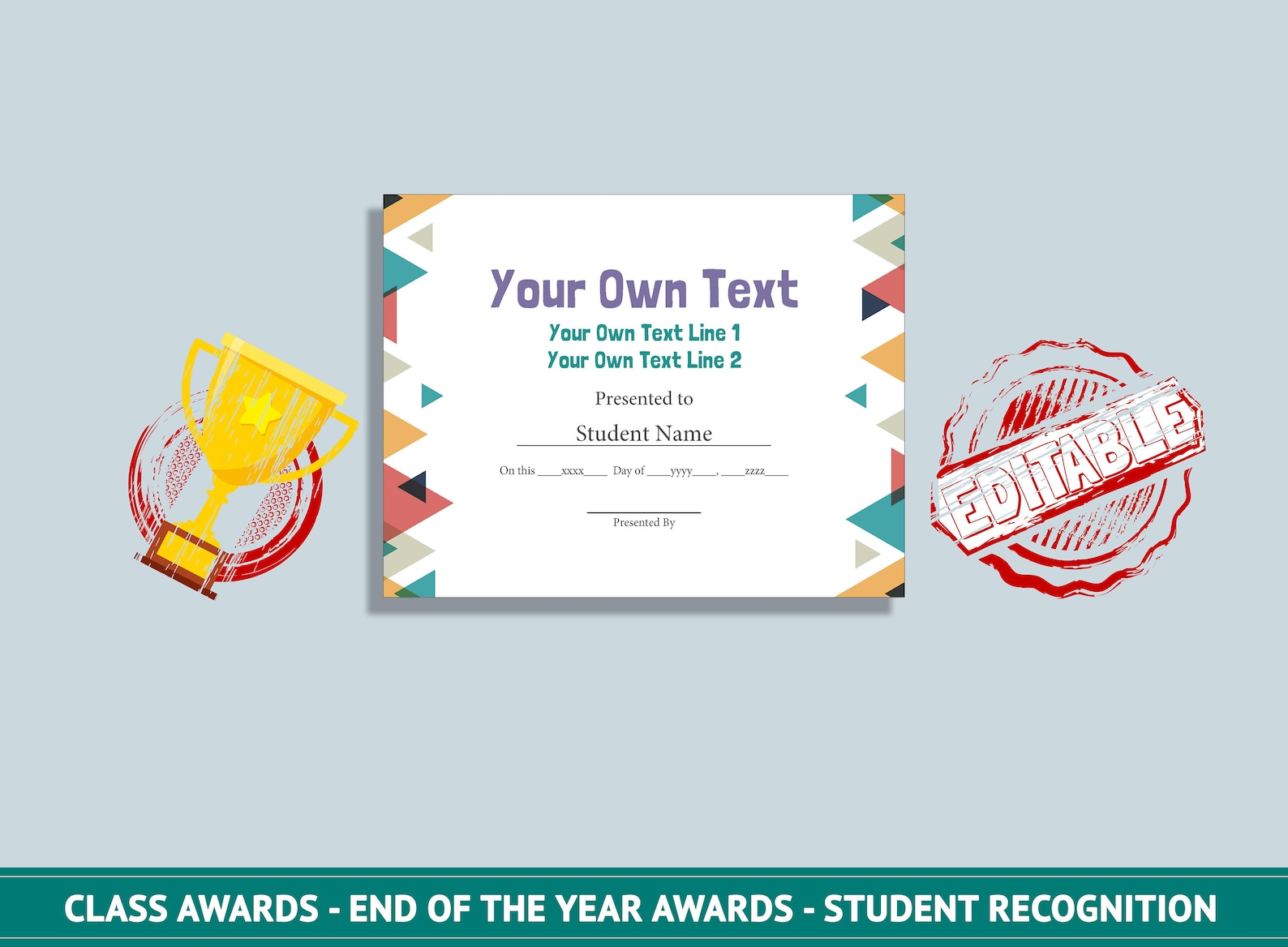 Editable End of the Year Activities, End of School Year Awards, Student ...