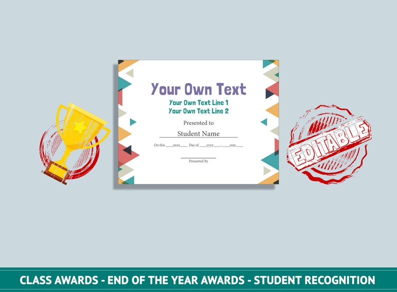 Editable End of the Year Activities, End of School Year Awards, Student ...