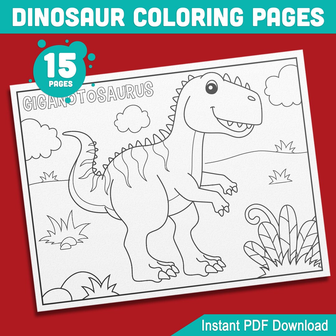 Dinosaur Coloring Pages: 15 Fun Coloring Sheets, Perfect for Dinosaur ...