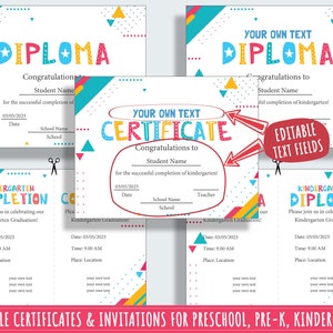 Modern-themed Preschool and Kindergarten End-of-year Celebration Kit ...