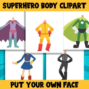 Superhero Kids Body Set for Prek to 6th Grade, 20 Pages, PDF File ...