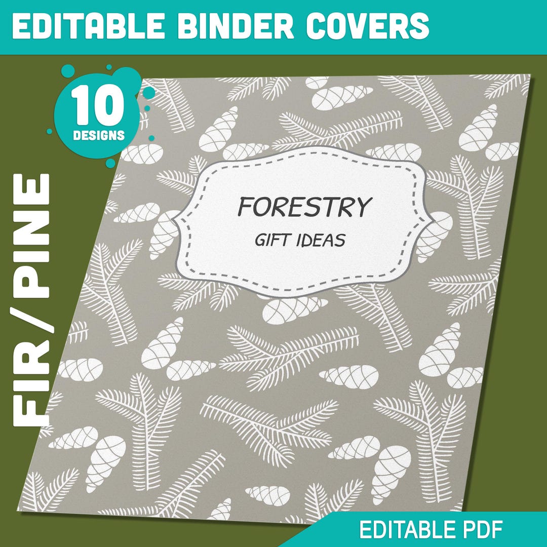 Binder Cover Printable Editable, 10 Covers+spines, Binder Insert ...