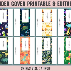 Binder Cover Printable, 10 Covers+spines, Printable, Editable, Teacher ...