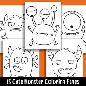 Cute Monster Coloring Pages - 15 Printable Sheets for Preschool ...