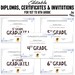 Printable 5th Grade Diplomas, Editable Certificates for 1st-8th Grades ...