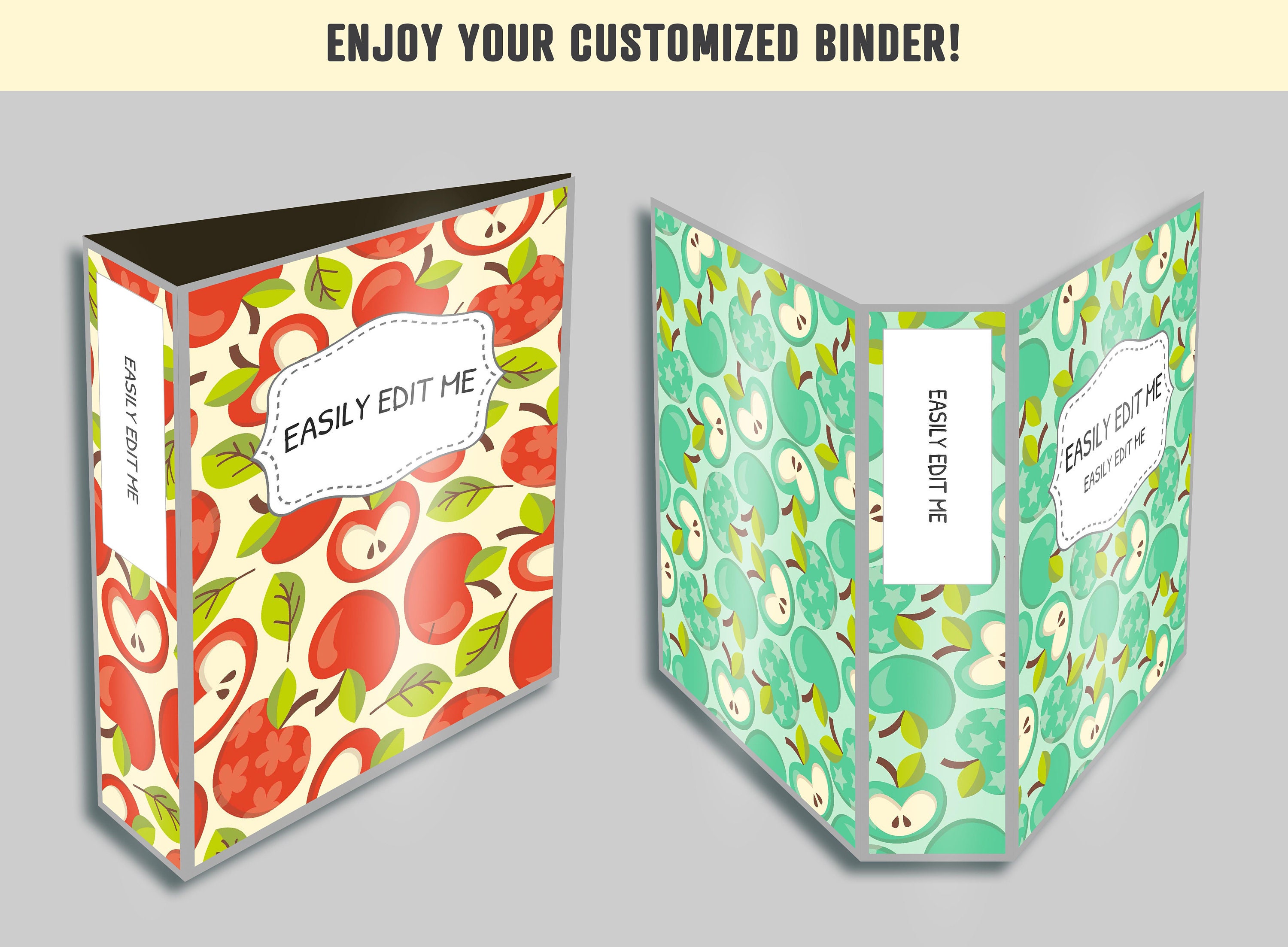 Editable Binder Covers 10 Printable & Editable Binder - Etsy