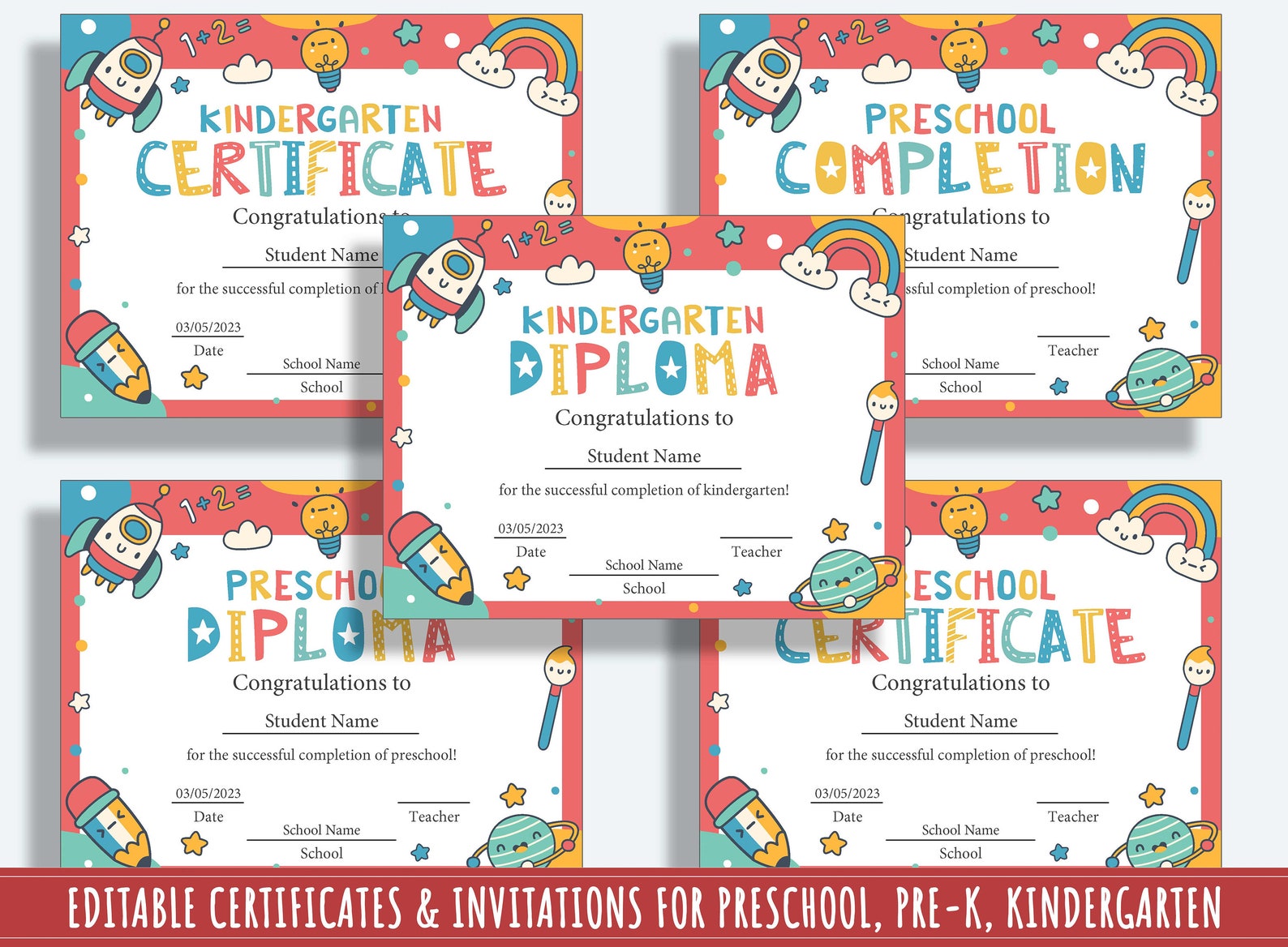 Editable End of Year Awards for Pre-k or Kindergarten - Etsy