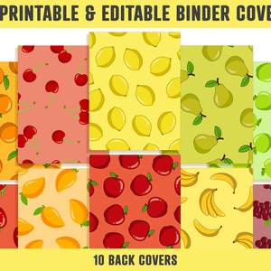 Binder Cover Printable Editable, 10 Covers+spines, Binder Inserts ...