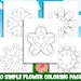 Simple Flower Mandala Coloring Pages for Kids, 20 Pages, PDF File ...