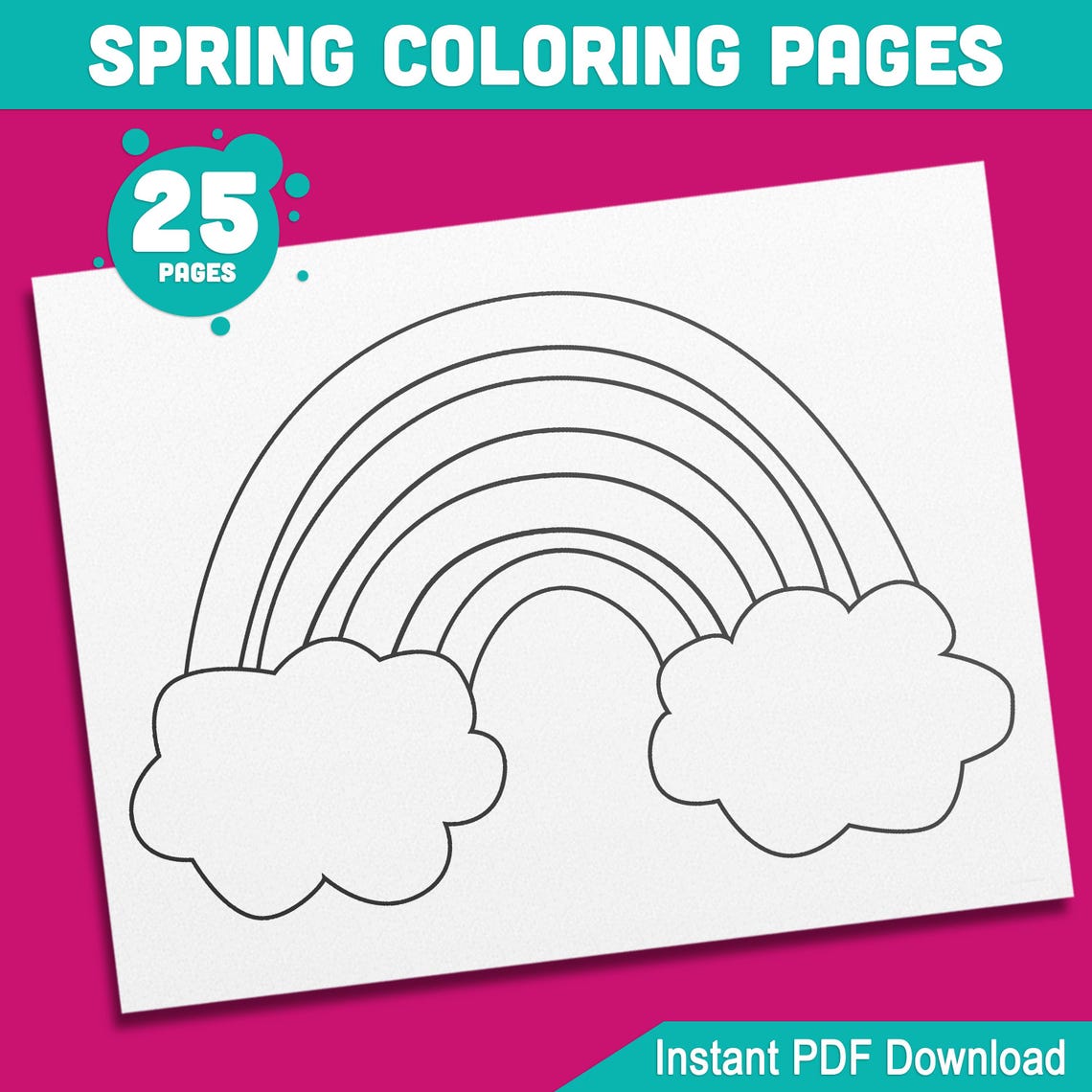 Simple Spring Coloring Pages: 25 Fun Designs for Preschool ...