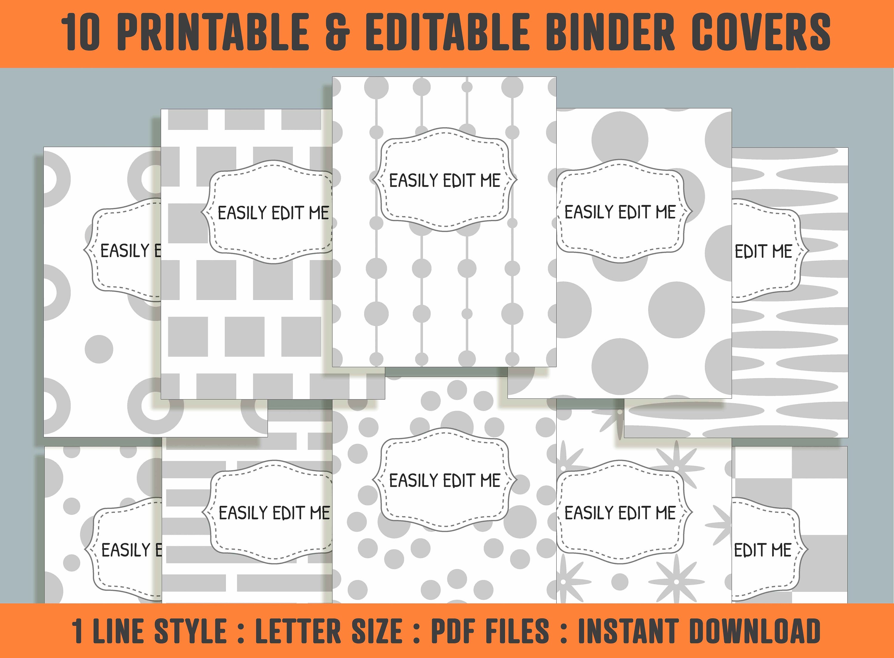 Geometric Patterns Collection Binder Covers 10 Printable & - Etsy