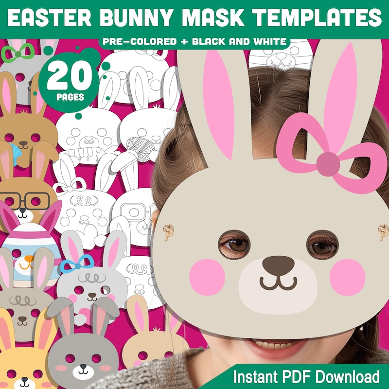 Bunny Mask - Etsy