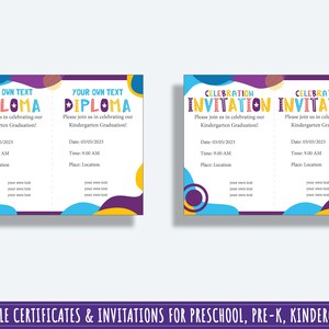 Editable End of the Year Awards Kindergarten Diploma Promotion ...