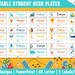 Student Desk Plates, 30 Printable/editable Cute and Funny Animal ...
