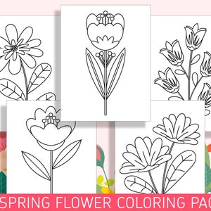 Spring Into Color: 25 Flower Coloring Sheets for Preschool and ...