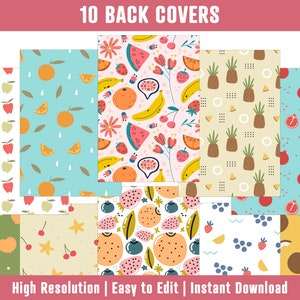 Powerpoint Binder Covers, 10 Printable/editable Fruit Binder Covers ...