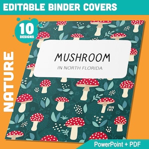 10 Editable Nature Pattern Binder Covers, Includes 1, 1.5, 2" Spines ...
