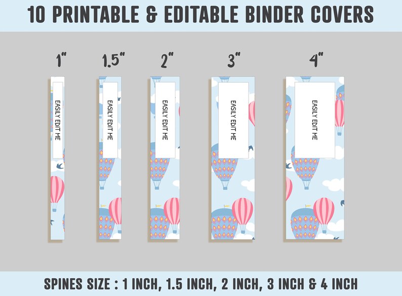 Printable Binder Cover 10 Coversspines Binder Cover - Etsy