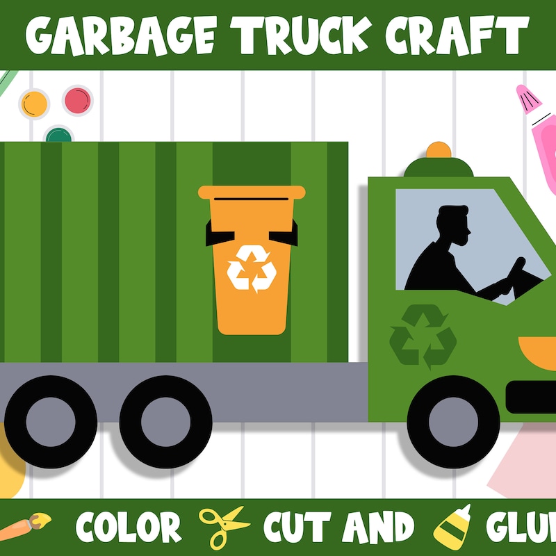 Garbage Truck Svg - Etsy