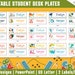 Student Desk Plates, 30 Printable/editable Cute Animal Classroom Name ...