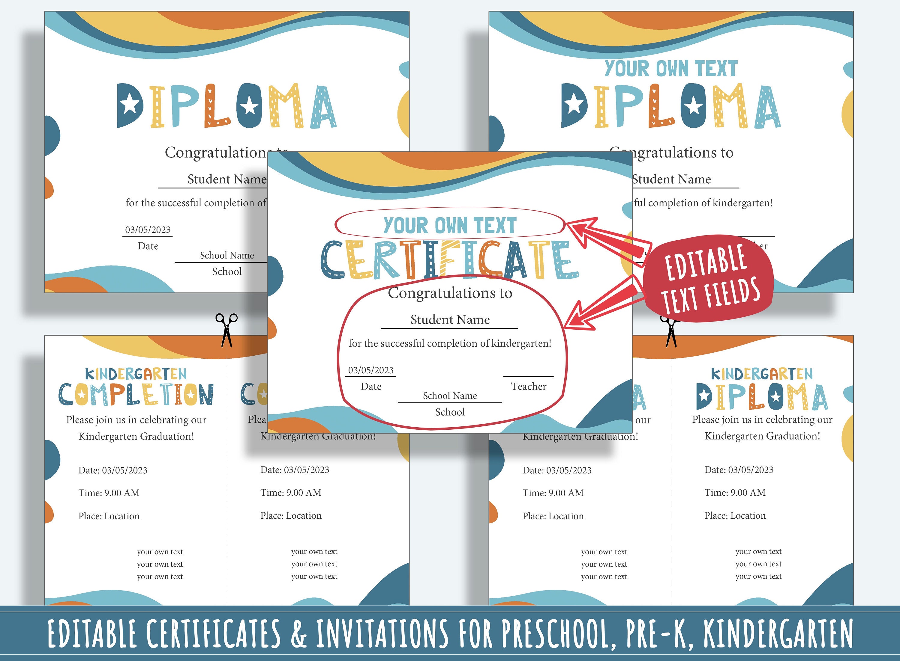 Customizable Modern Diplomas, Certificates, and Invitations for ...