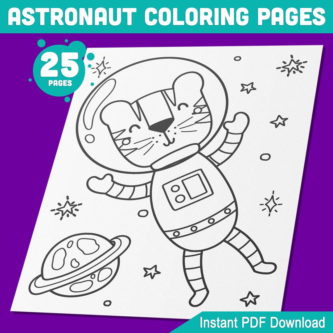 Space Coloring Pages: 25 Cute Coloring Book Designs – Perfect for Space ...