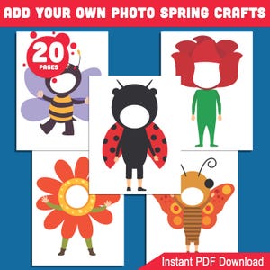 Add Your Own Face Spring Photo Body Clipart Templates: Designs for Kids ...