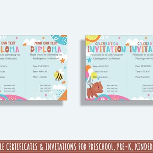 37 Pages of Editable Diploma, Certificate, and Invitation Templates for ...