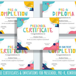 Diploma, Certificate, and Invitation Collection: 37 Editable Pages for ...