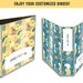 Abstract Planner Cover, 10 Printable & Editable Binder Covers+spines ...