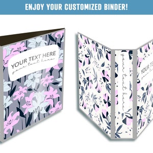 Powerpoint Binder Covers, 10 Printable/editable Flower Botanical Covers ...