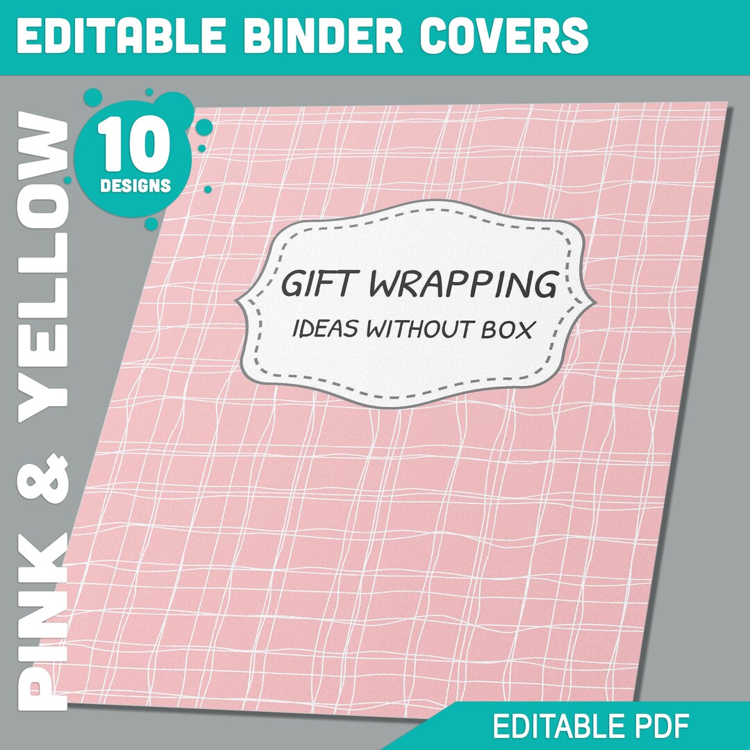 Binder Labels, 10 Printable & Editable Binder Covers+spines, Binder ...