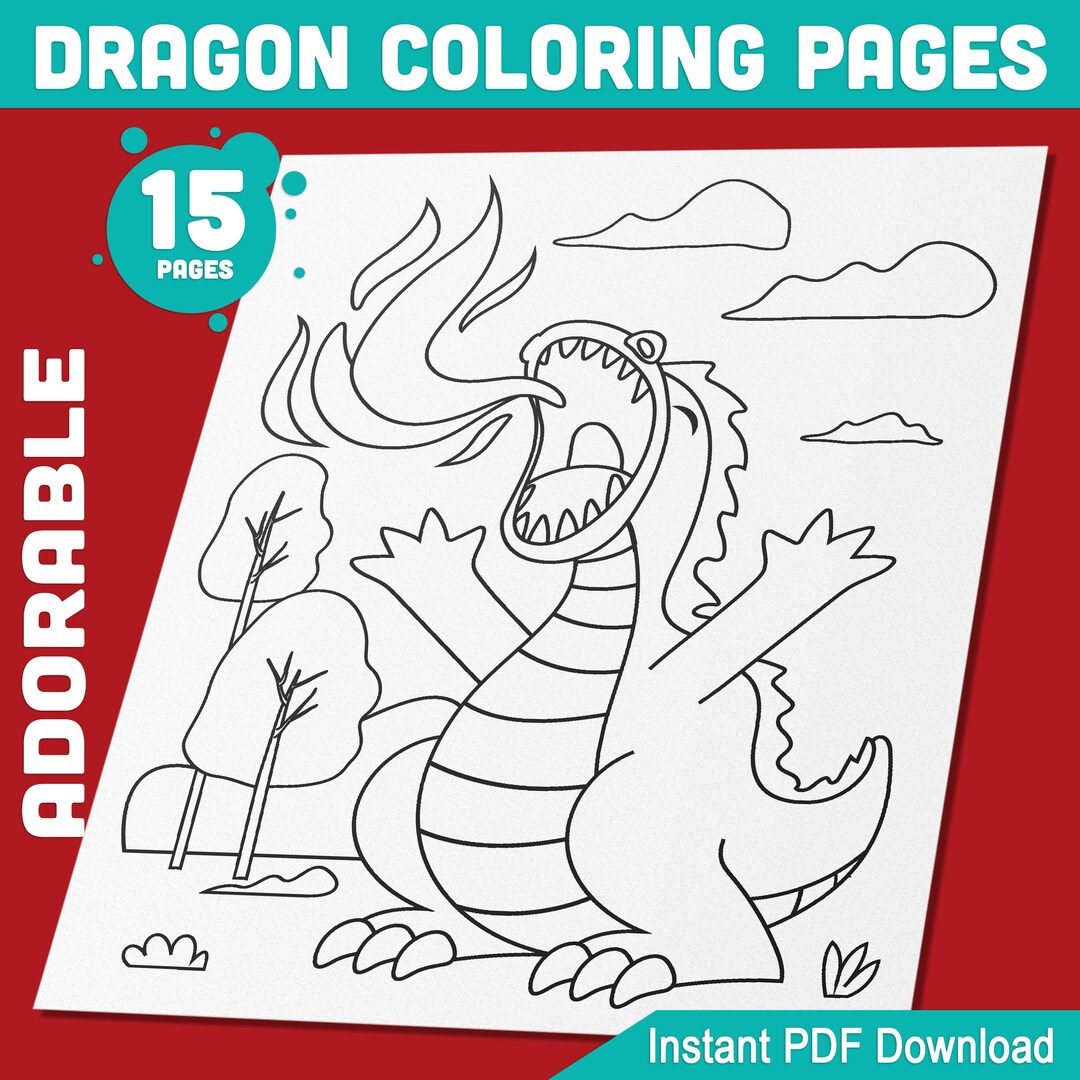 Dragon Coloring Pages: 15 Adorable Designs for Preschool and ...
