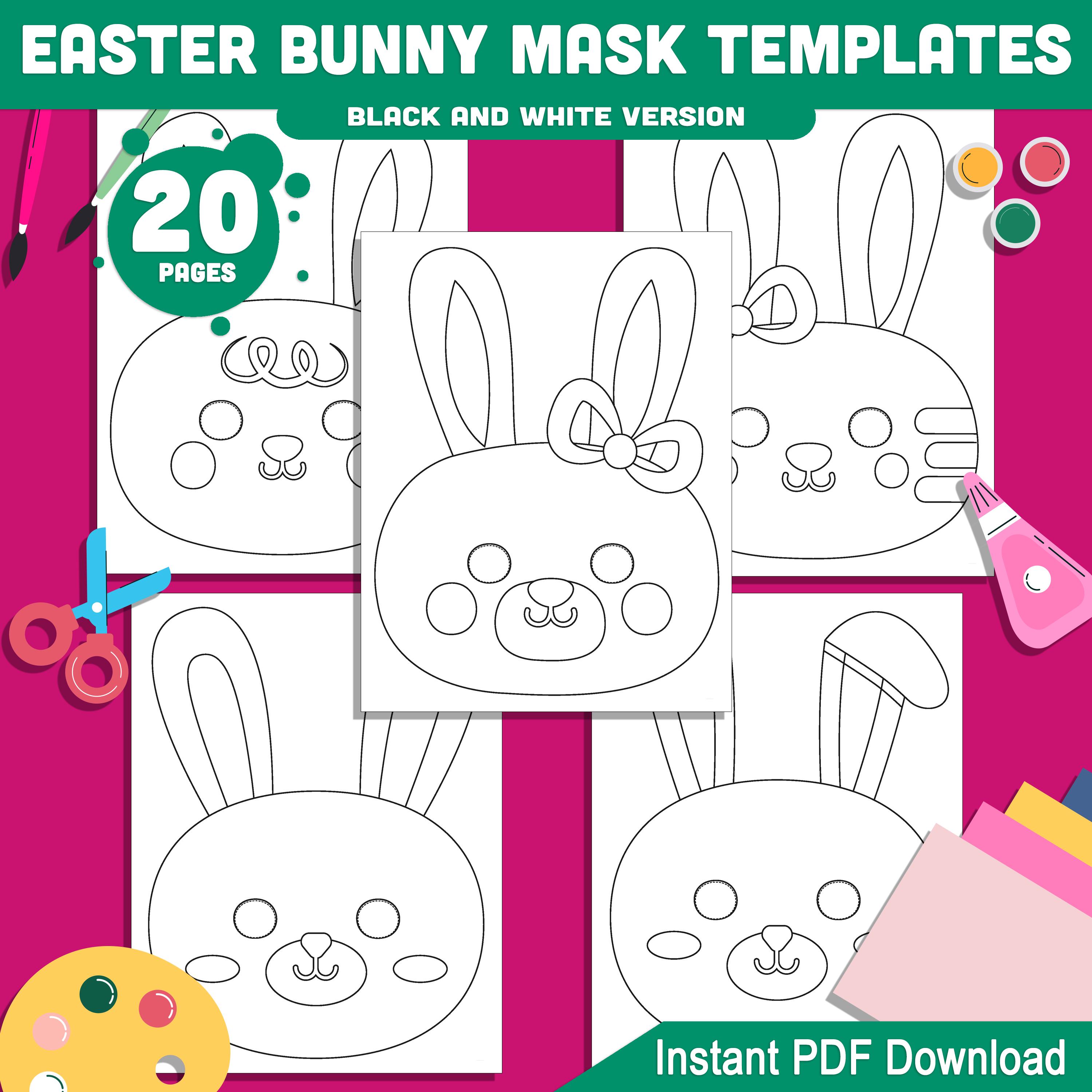 Easter Bunny Mask Template