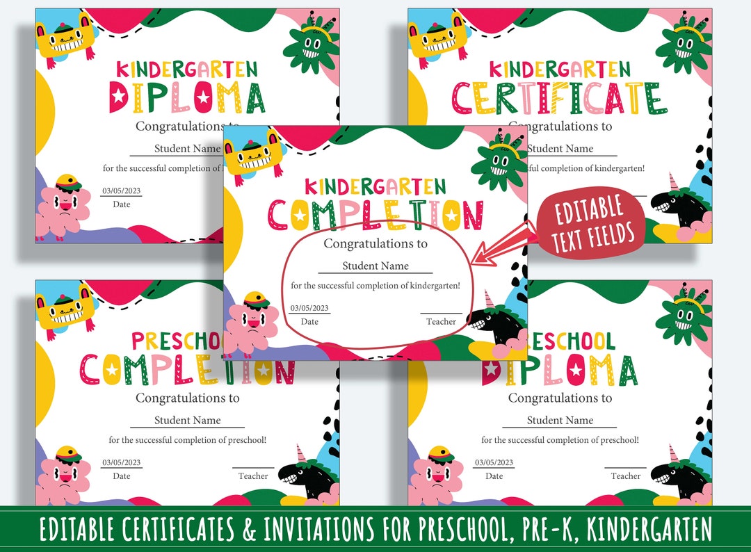 Editable Class Certificates, End of the Year Awards, Diplomas ...