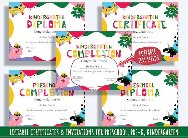 Editable Class Certificates, End of the Year Awards, Diplomas ...